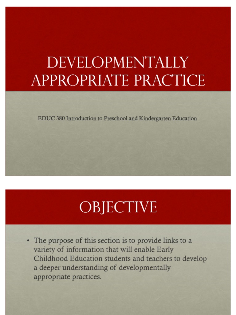3-Developmentally Appropriate Practice | Download Free PDF | Perception ...