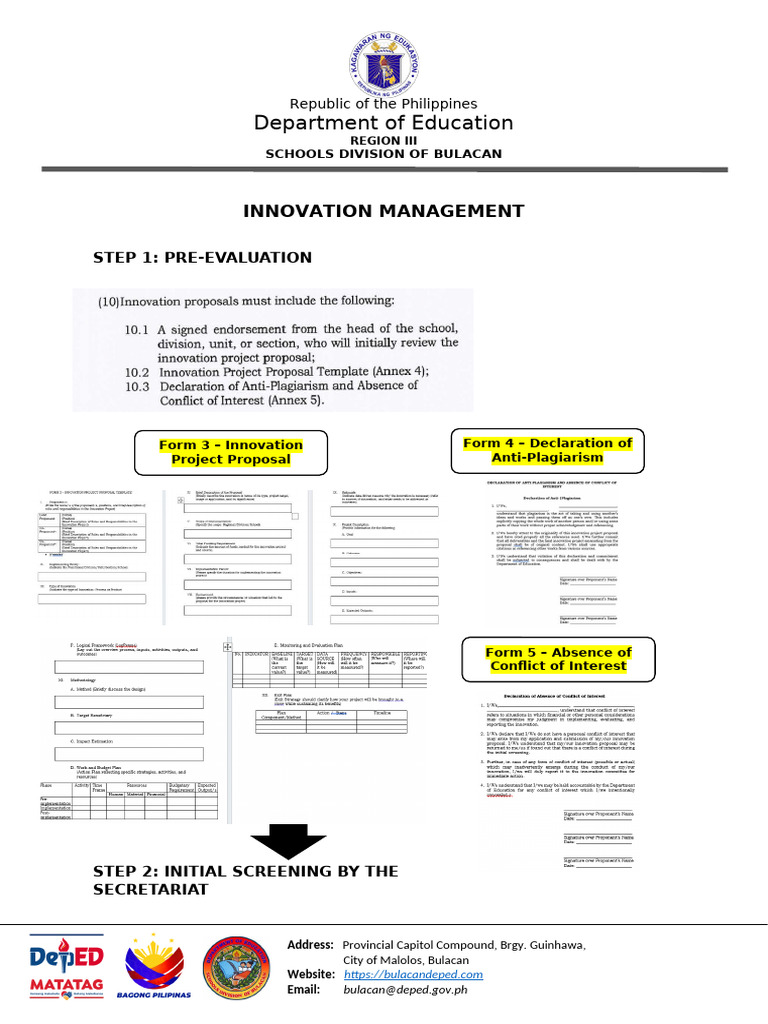 Bulacan Education Innovation Process Guide | PDF