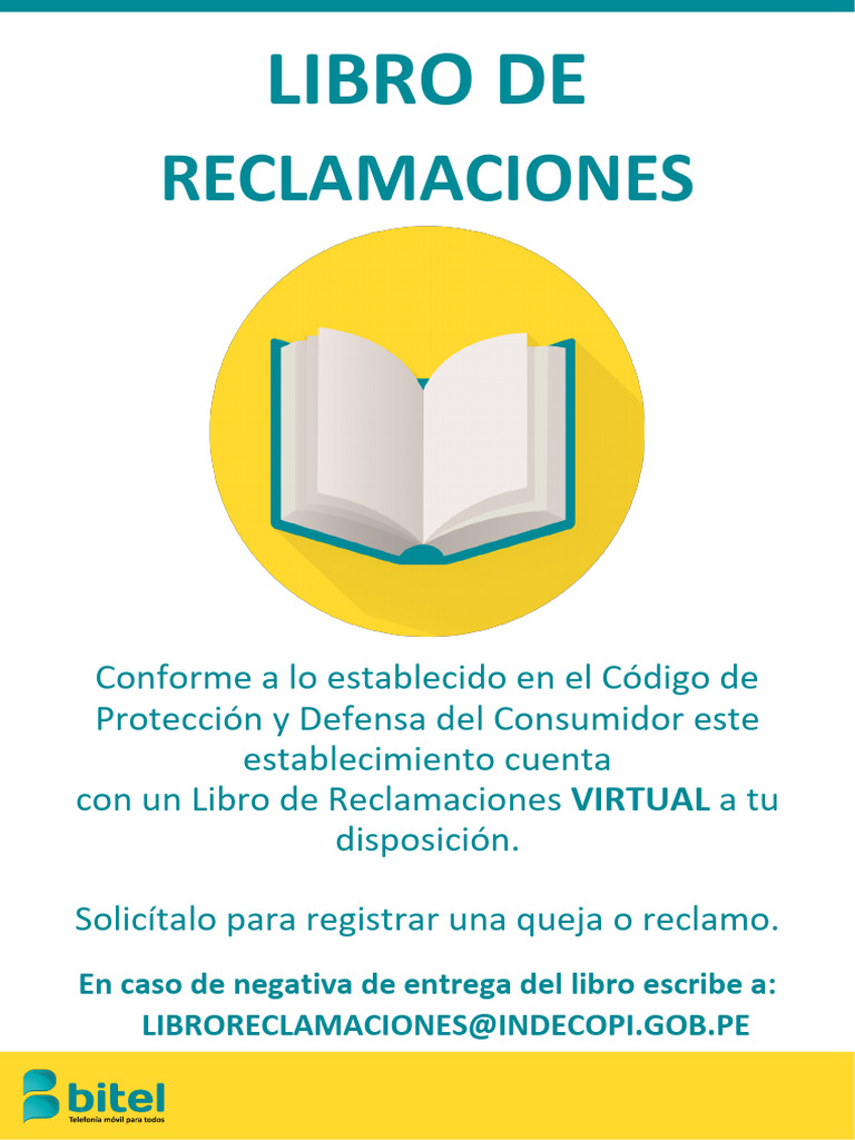 Anuncio Libro de Reclamaciones - VIRTUAL | PDF