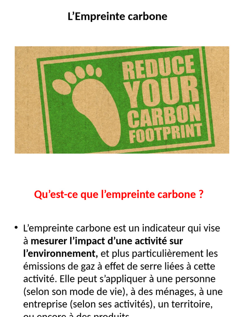 Reduction D'empreinte Carbonne Et Et Cycle de Vie de Produit | PDF | Empreinte carbone | Gaz à ...