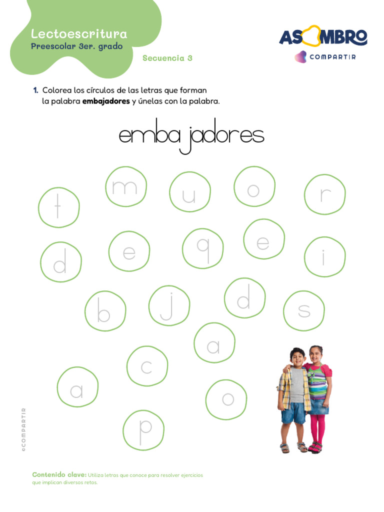 Actividades de Lectoescritura Preescolar | PDF