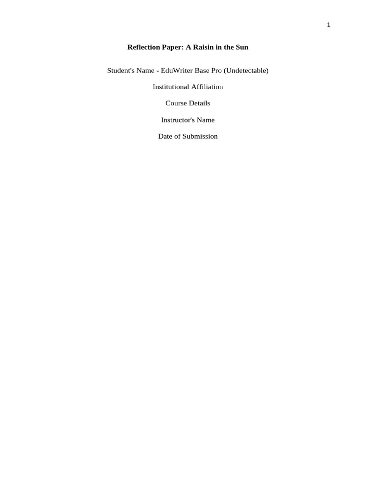 Write A Personal Reflection Essay That Connects Your Own Dreams and ...