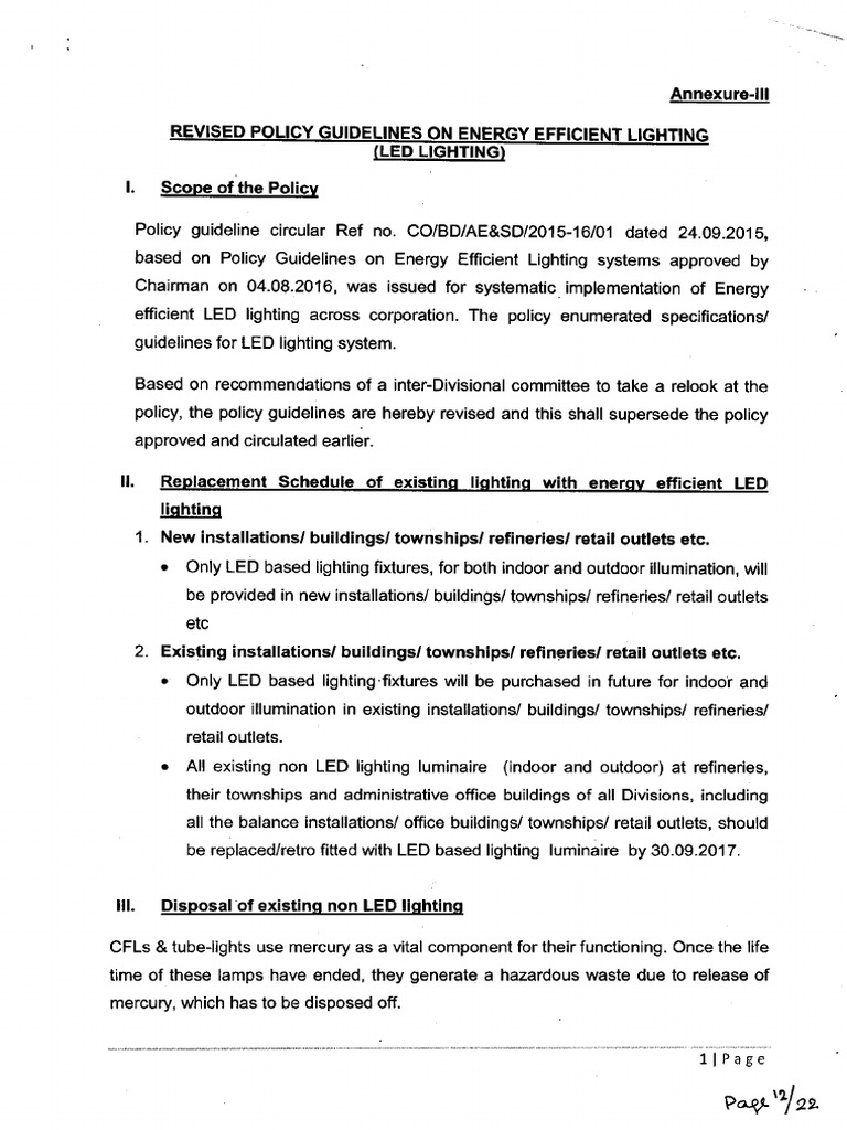 Revised LED Policy | PDF