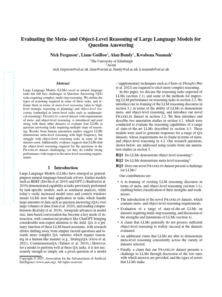 2502.10338v1 | PDF | Reason | Cognitive Science