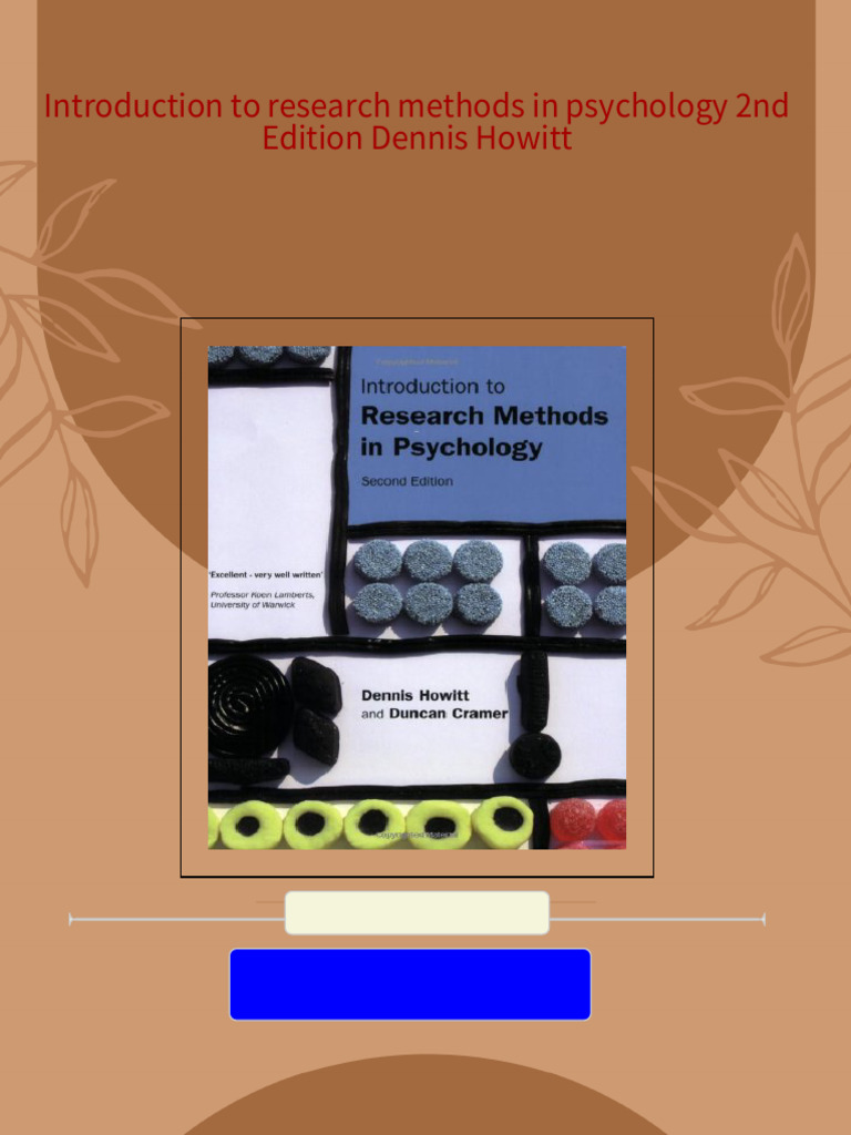 PDF Introduction To Research Methods in Psychology 2nd Edition Dennis ...