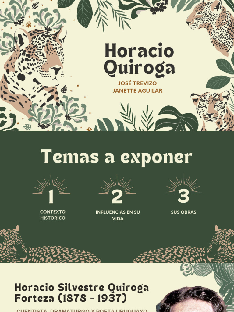 Horacio Quiroga: Vida y Obras Clave | PDF