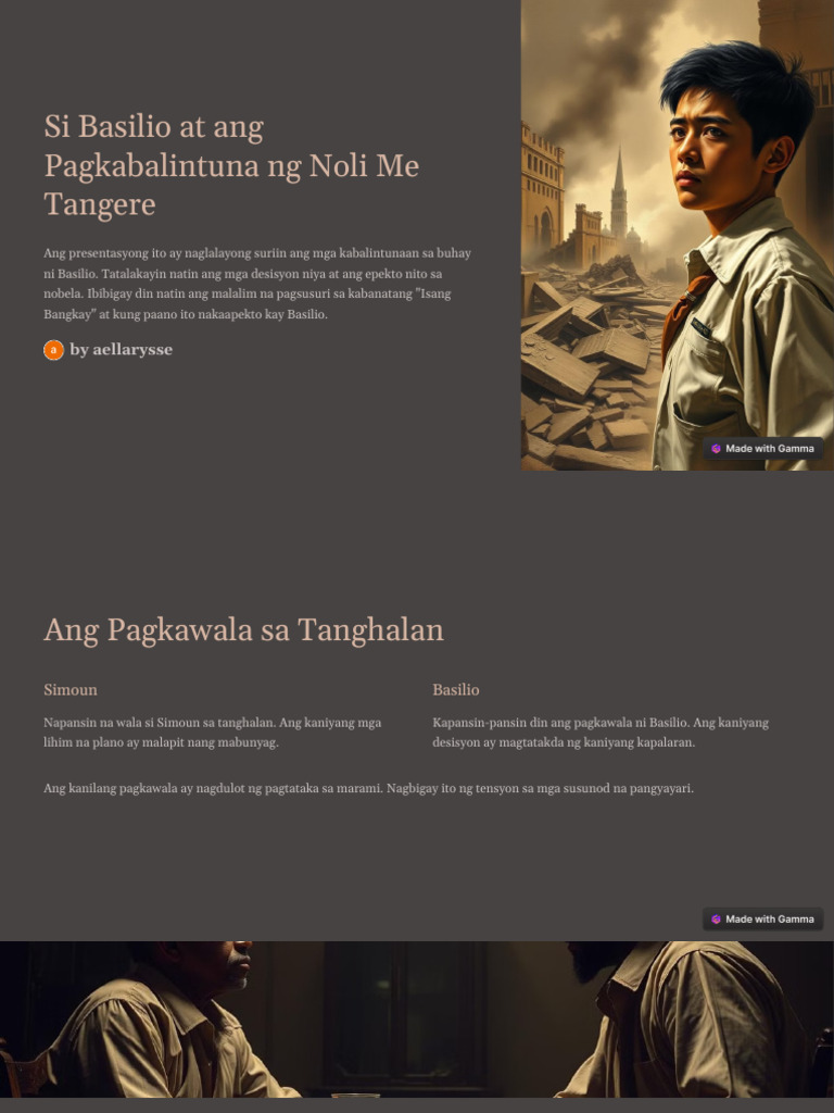 Si Basilio at Ang Pagkabalintuna NG Noli Me Tangere | PDF