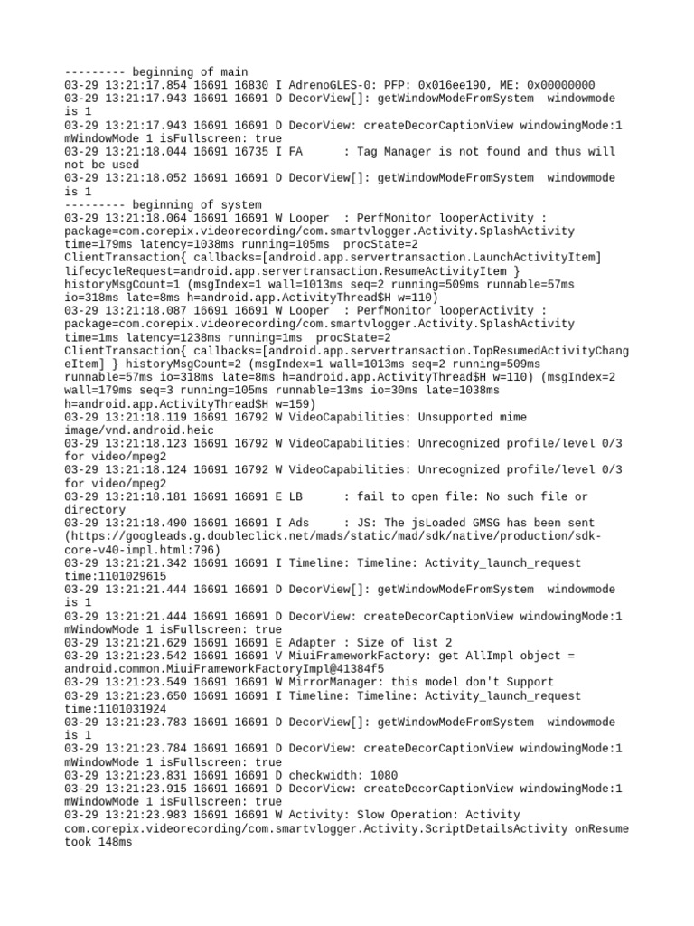 Logcat 1711736477833 | PDF | Digital Technology | Computer Architecture