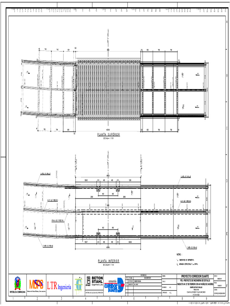 Ccd Pe.dc 250.Es 003 02_planta Superior y Planta Inferior 0+125 0+230_bs966a Fo03 06 Model | PDF