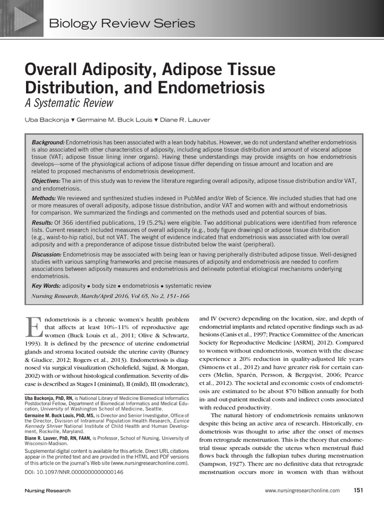 Overall Adiposity, Adipose Tissue Distribution,.12 | PDF | Adipose ...