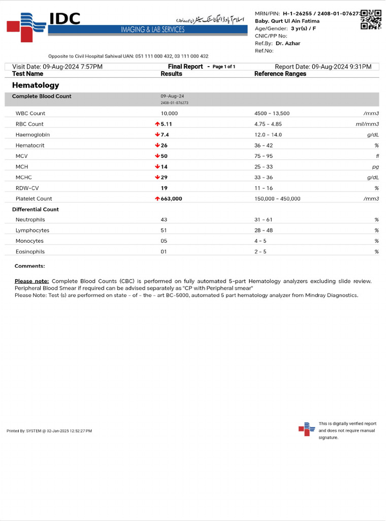 Patient Report PDF | PDF