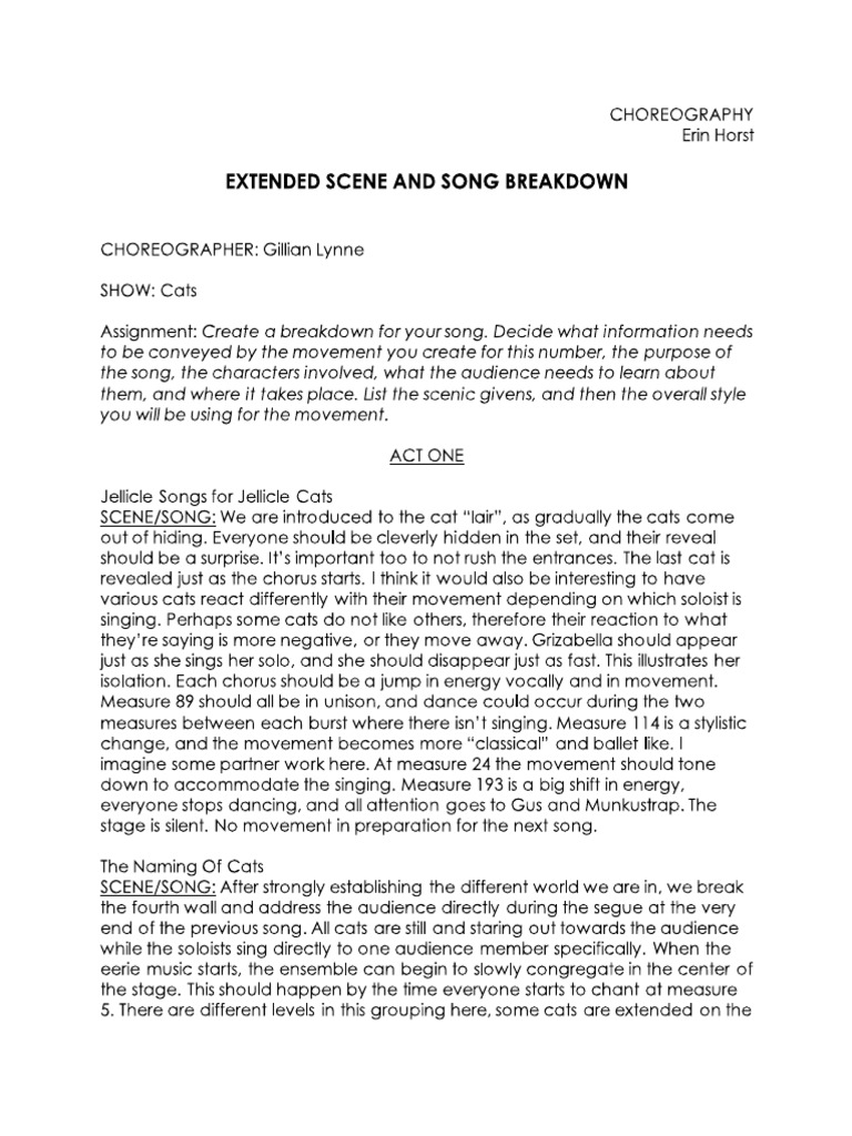 Extended Scene Song Breakdown - FINAL | PDF