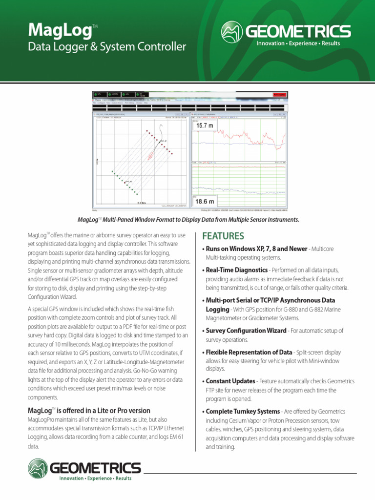 MagLog Spec Sheet | PDF | Magnetometer | Global Positioning System