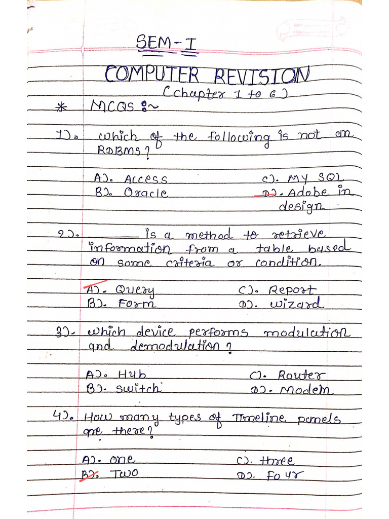 STD 8 Computer MCQ | PDF