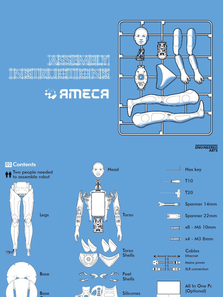 Ameca Set-Up Guide A5 v6 2022 (High) | PDF | Electrical Connector | Screw