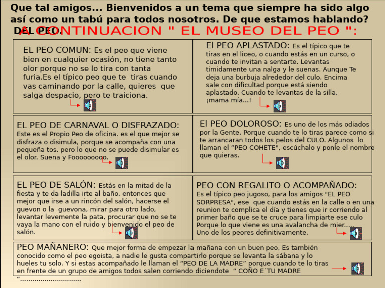 Tipos de Peos en Situaciones Cotidianas | PDF