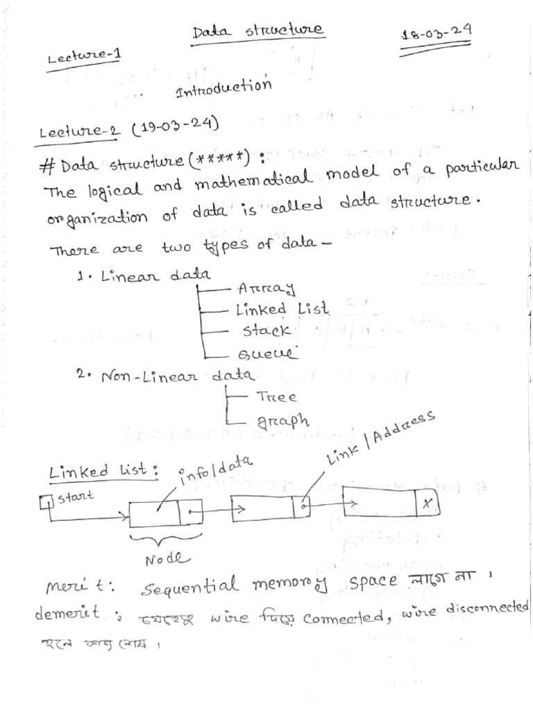 Data Structure Full Class Notes | PDF
