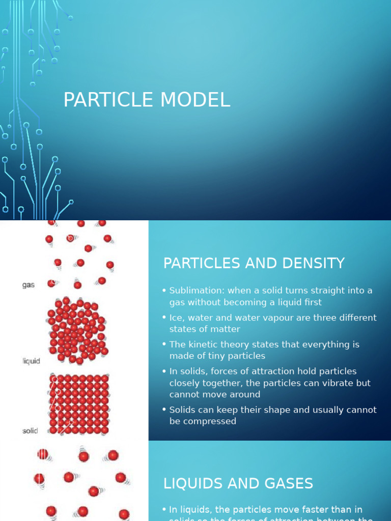 particle model | PDF | Temperature | Gases