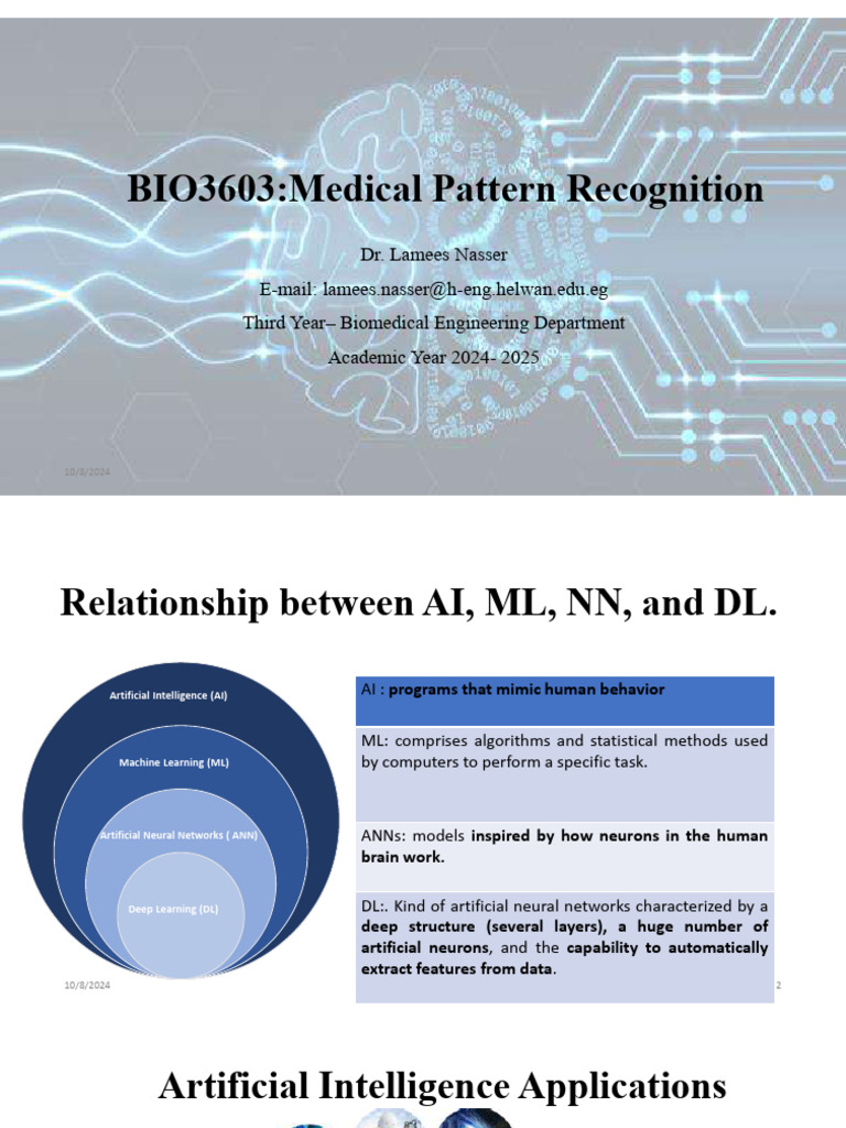 Lecture 1 | PDF | Machine Learning | Pattern Recognition