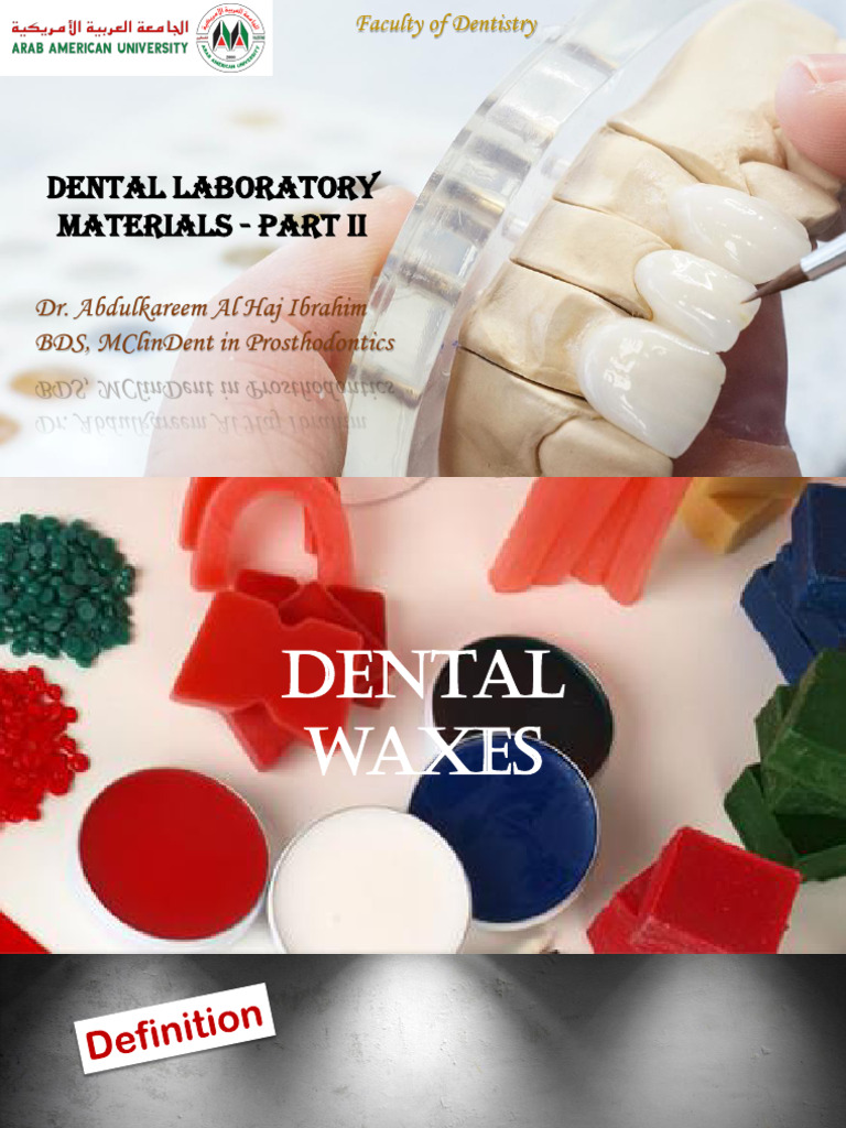 Lecture (4) - Part II - Dental Laboratory Materials Part II | PDF ...