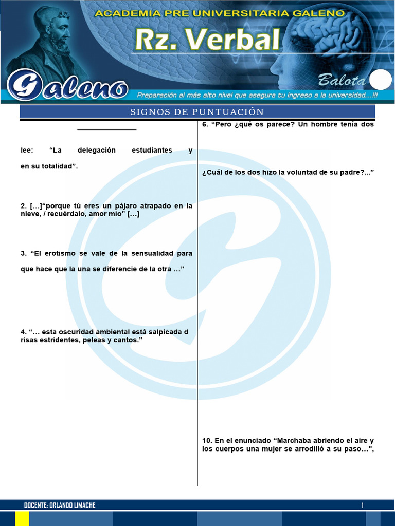 Signos de Puntuaci n Ejercicios | PDF | Lingüística | Mecánica del lenguaje