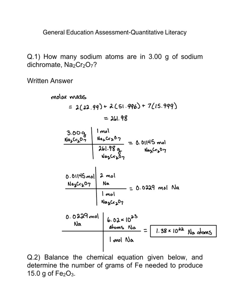 General Education Assessment-QT | PDF