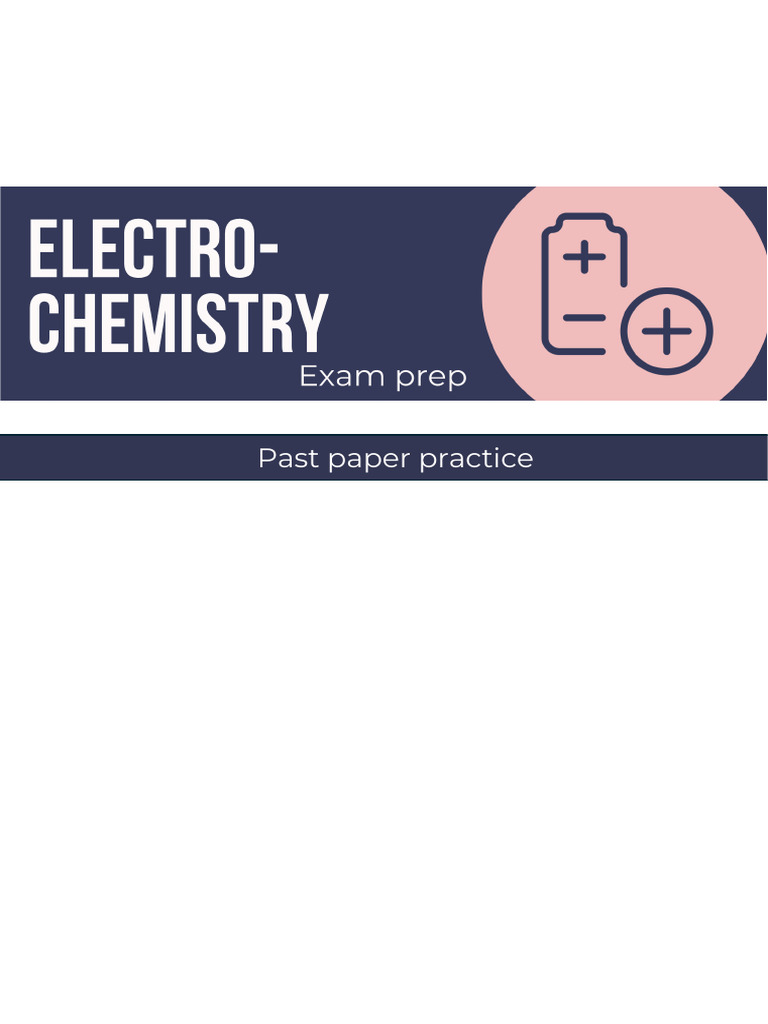 Electrochemistry Exam Prep | PDF | Electrochemistry | Electrode