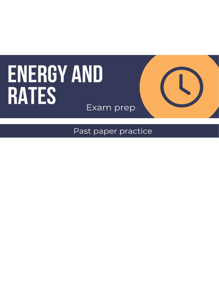 Energy and Rates Exam Prep | PDF | Reaction Rate | Chemical Reactions