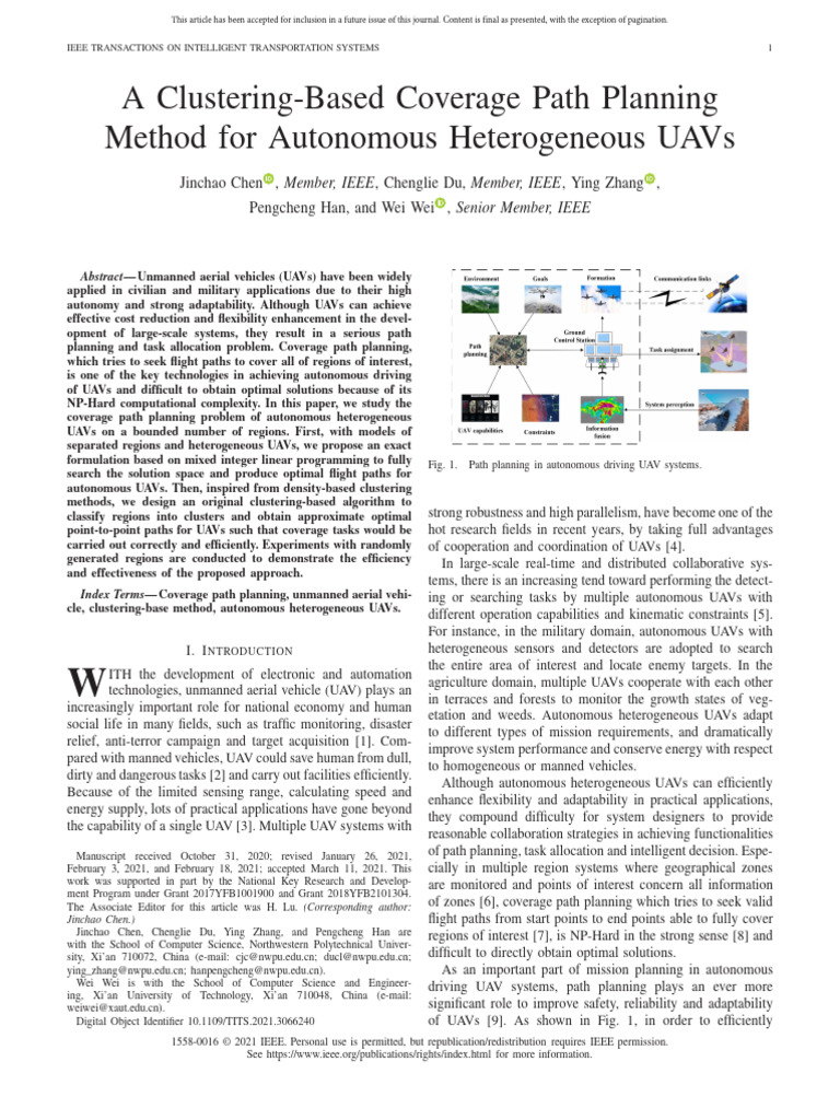 UAV Coverage Path Planning Method | PDF | Cluster Analysis | Unmanned ...
