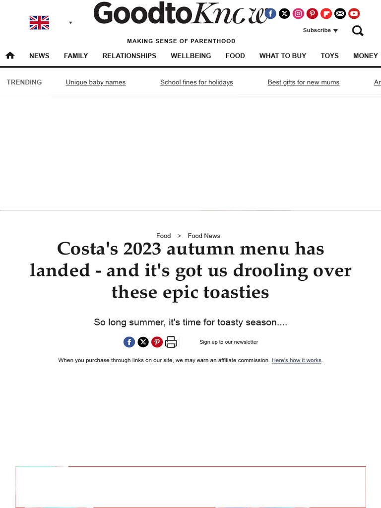 Costa's 2023 Autumn Menu Has Landed - and It's Got Us Drooling Over ...