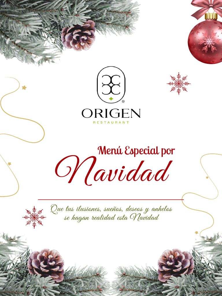 Menú Especial de Navidad 2023 | PDF | Tocino | Comida y bebida