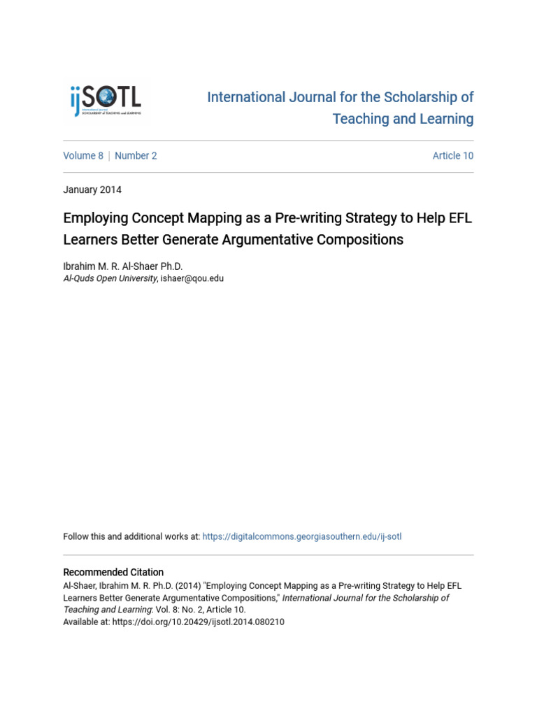 Concept Mapping for EFL Writing Skills | PDF | Learning | Essays