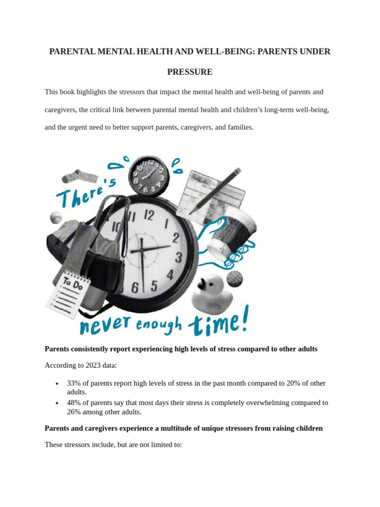 Supporting Parents' Mental Health | PDF