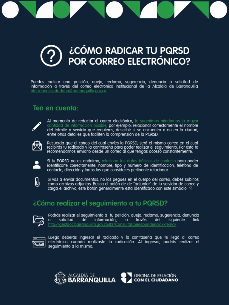 Instructivo PQRSD Correo | PDF
