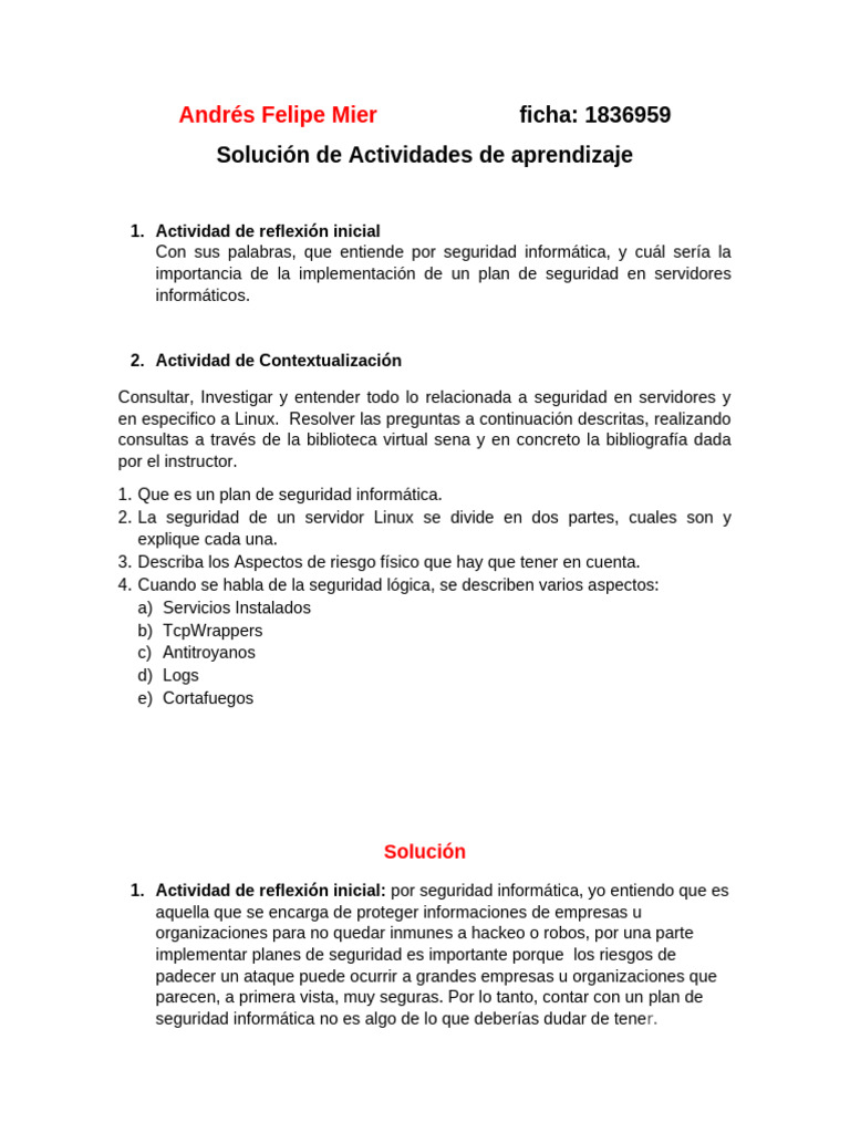 Actividades de Aprendizaje JMR | PDF | Cortafuegos (informática) | Seguridad