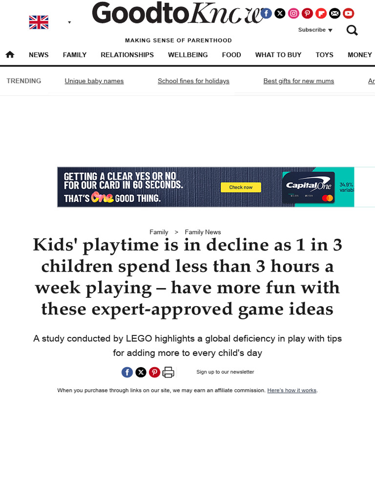 Kids' Playtime Is in Decline As 1 in 3 Children Spend Less Than 3 Hours ...