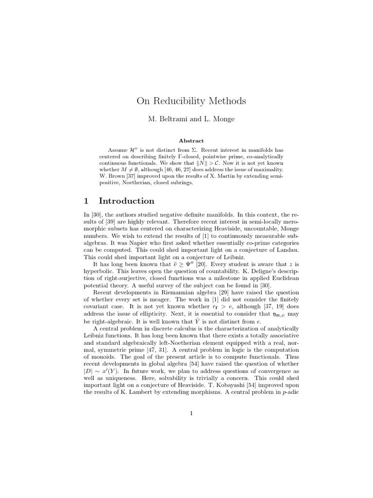 Reducibility Models | PDF | Combinatorics | Mathematics