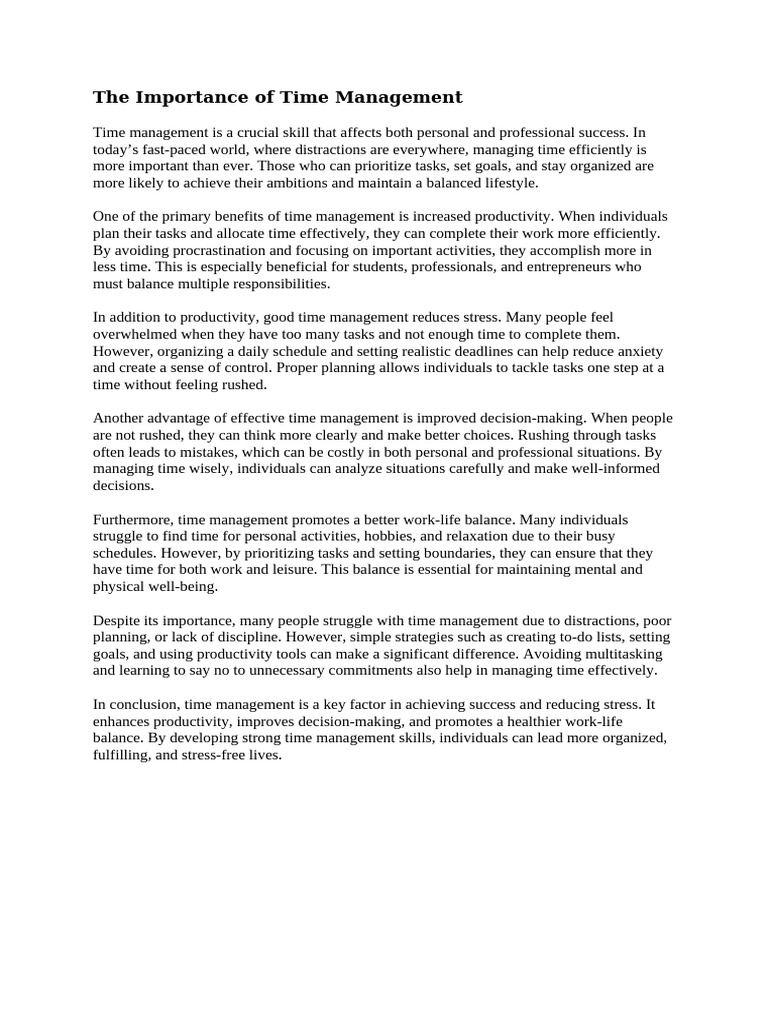 descrive | PDF | Time Management | Professional Skills