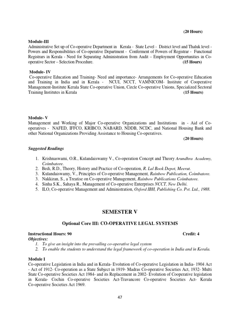 Kerala Cooperative Legal System Overview | PDF | Cooperative | By Law