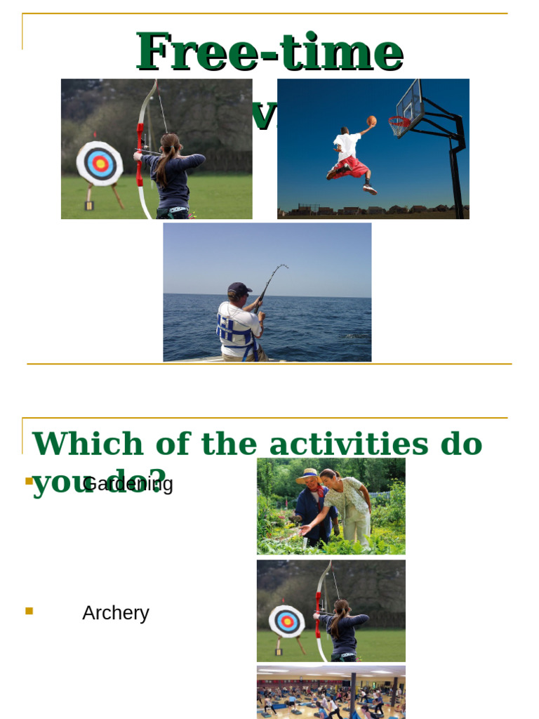Free-Time Activities | PDF