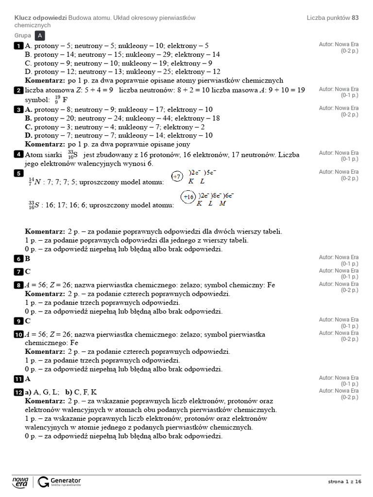 Klucz Odpowiedzi | PDF