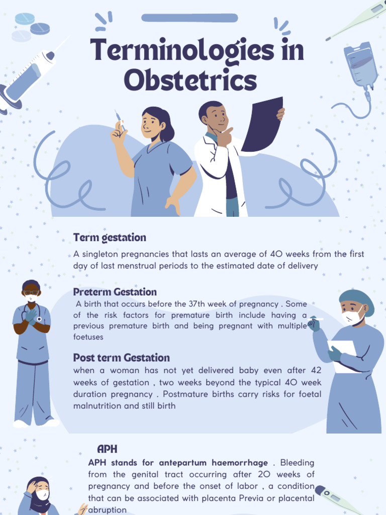 Key Obstetrics Terminologies Explained | PDF | Childbirth | Preterm Birth