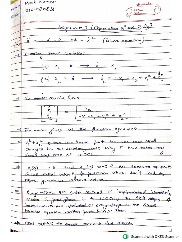 HarshKumar - 210103053 Explanation of The MATLAB Code | PDF