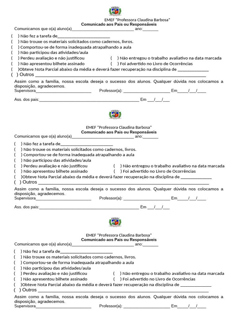 bilhete de tarefa de casa | PDF