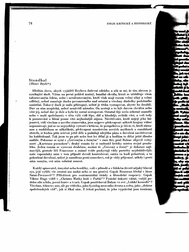 Taine - Stendhal | PDF