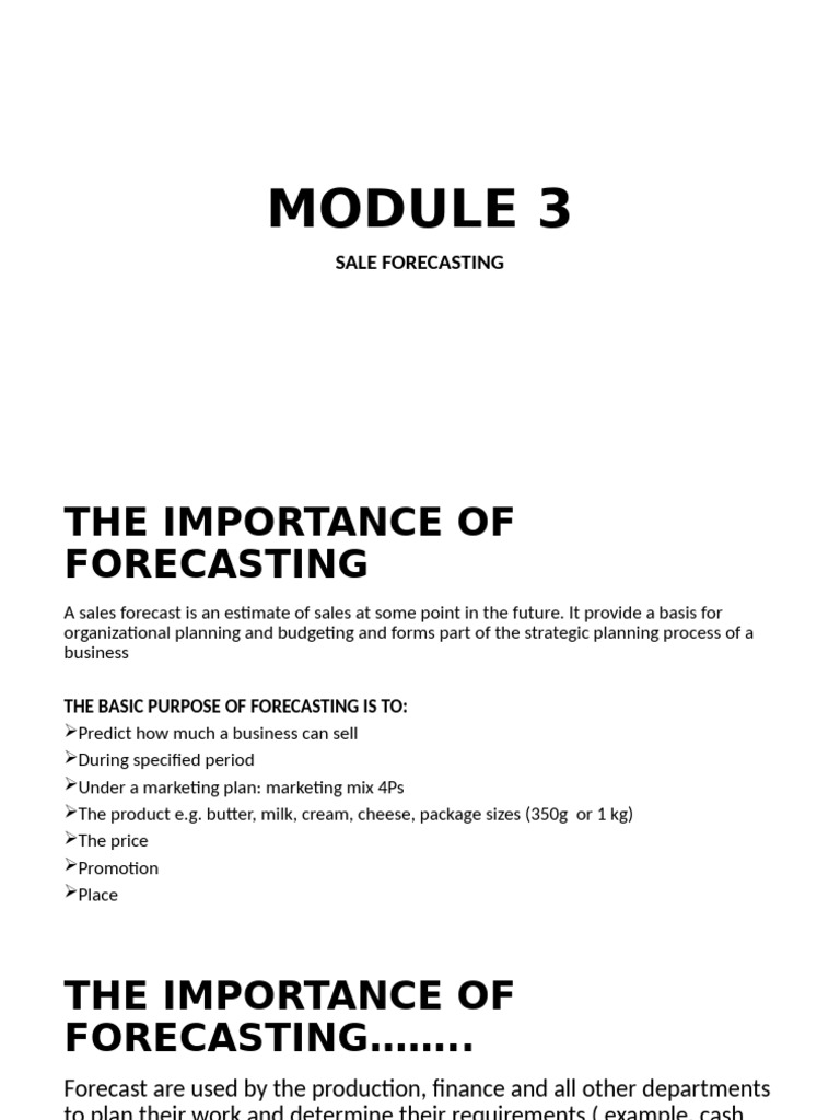 Module 3 Sales Management n5 | PDF | Forecasting | Sales