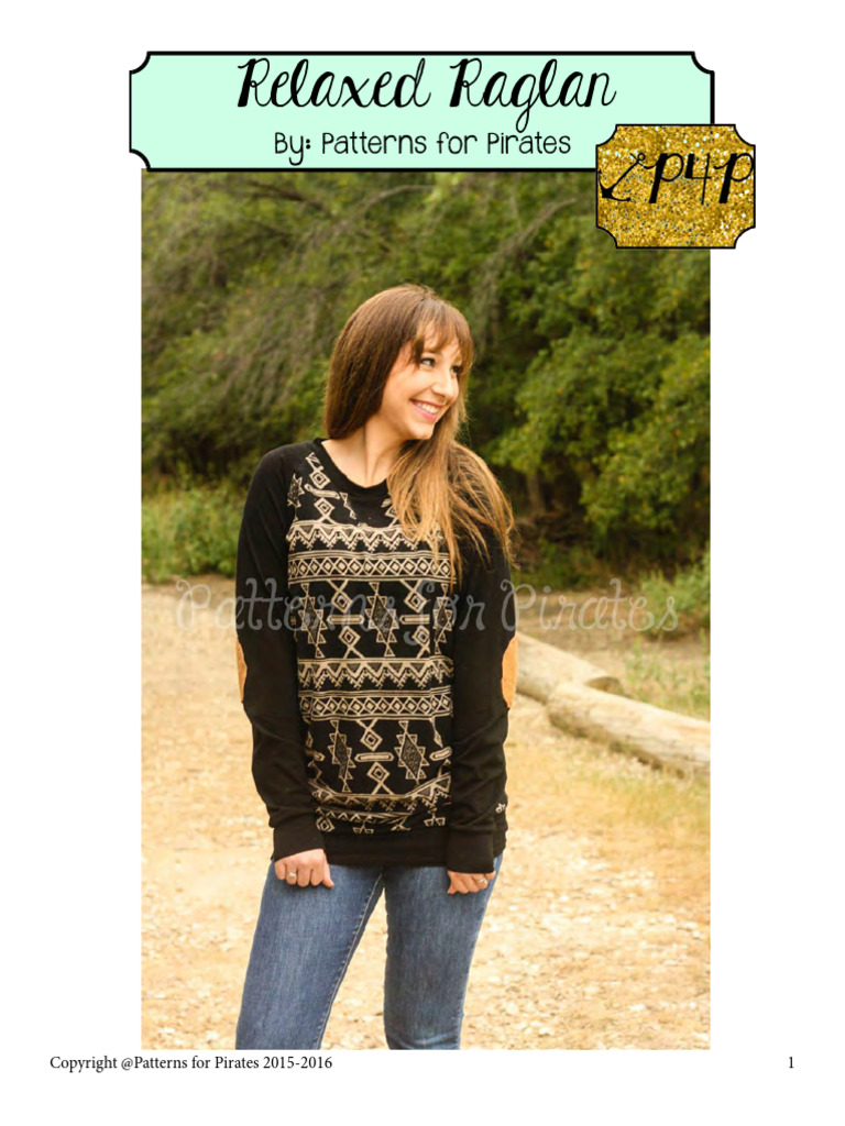 Relaxed Raglan by Patterns for Pirates A4 International Paper (1) | PDF ...