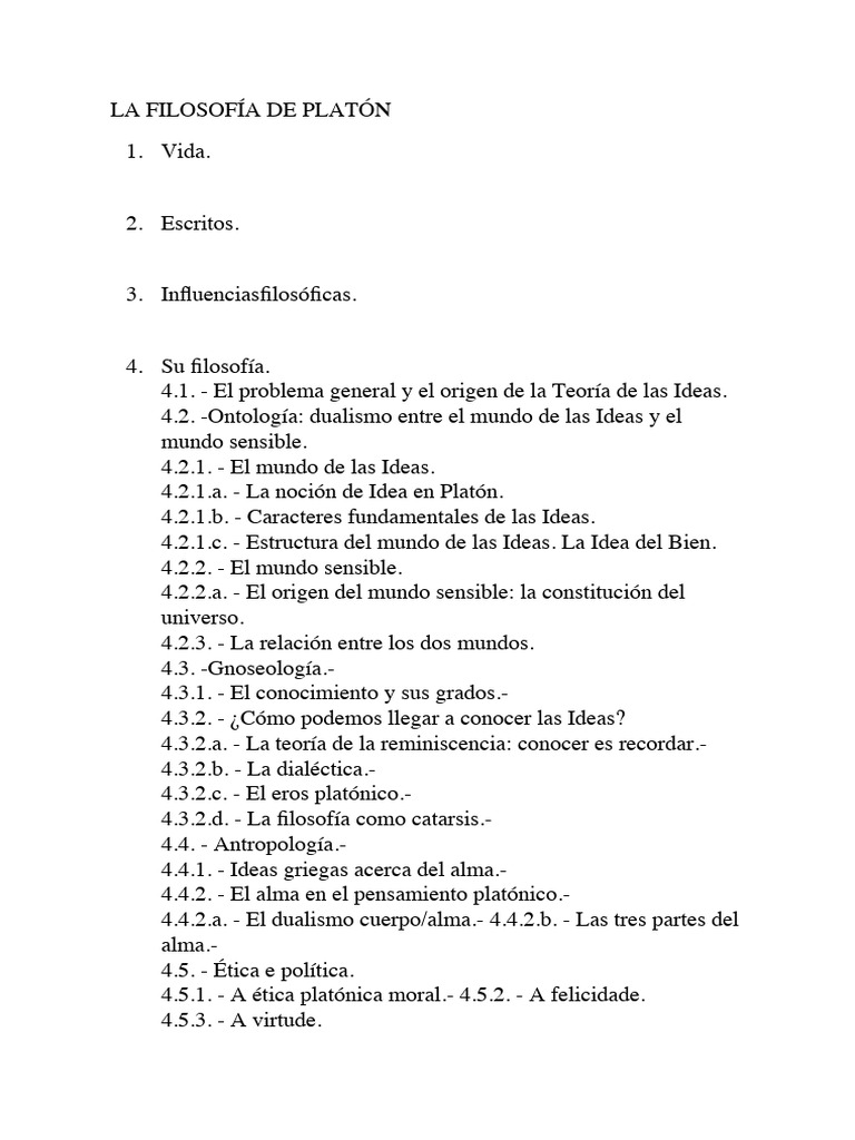 la filosofia de platon 1 y 2 | PDF | Platón | Conocimiento
