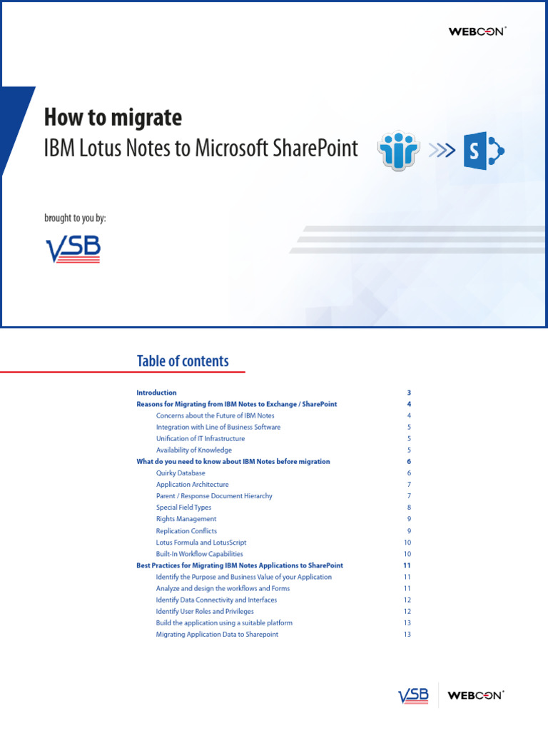 Migrating from Lotus Notes to SharePoint | PDF | Databases | Share Point