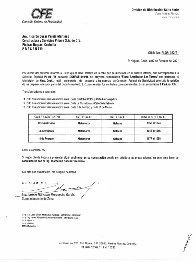 ACTA_ENTREGA_CFE_NAVA-1 | PDF